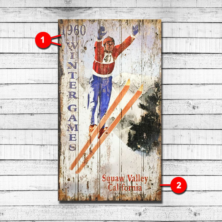 Water Skiing Custom Sign | Personalized & Retro Lake Sign