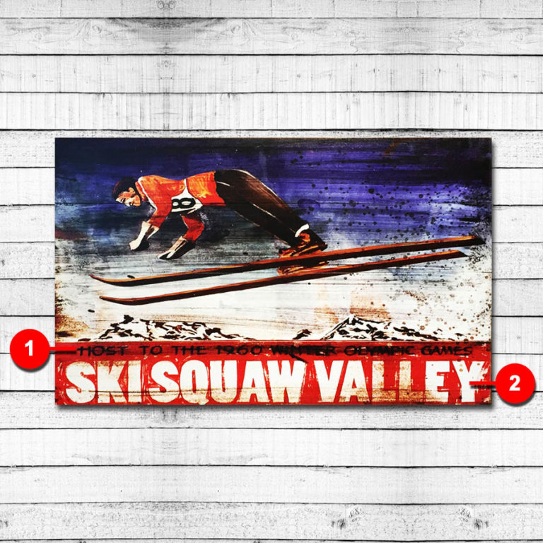 Water Skiing Custom Sign | Personalized & Retro Lake Sign