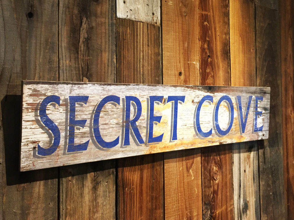 Secret Cove Vintage Lake Sign | Personalized & Custom Wood Sign