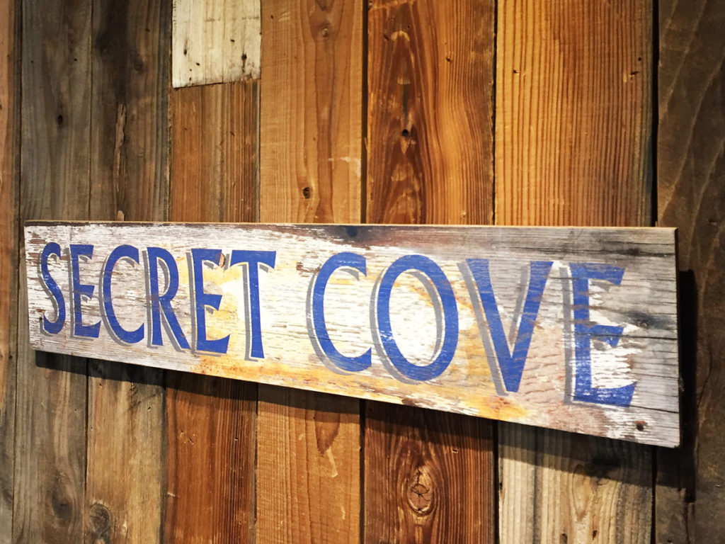 Secret Cove Vintage Lake Sign | Personalized & Custom Wood Sign