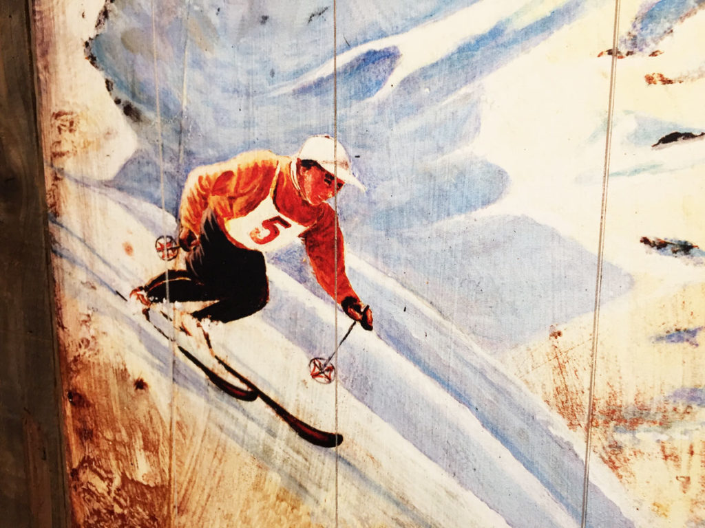 It’s all Downhill Skiing Sign | Personalized & Retro Wood Sign