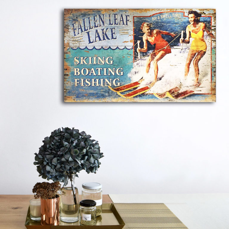Water Skiing Custom Sign | Personalized & Retro Lake Sign