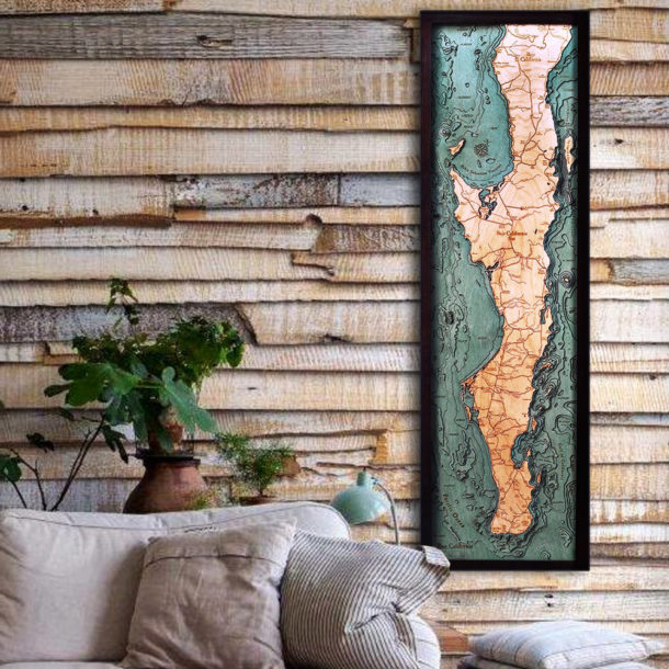 Baja Peninsula 3D Wood Map | 3D Topographic Wood Chart