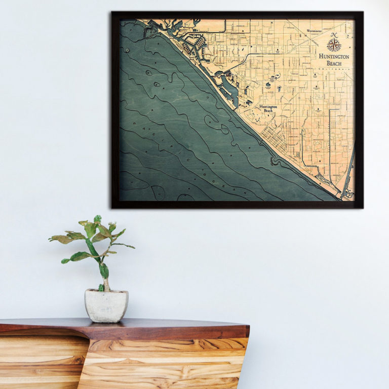 Chicago, IL Wood Map | 3D Topographic Wood Chart