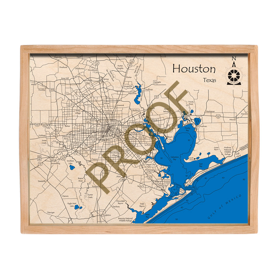 Lake Amon G Carter 3D Wood Map, Texas, Custom Lake Art