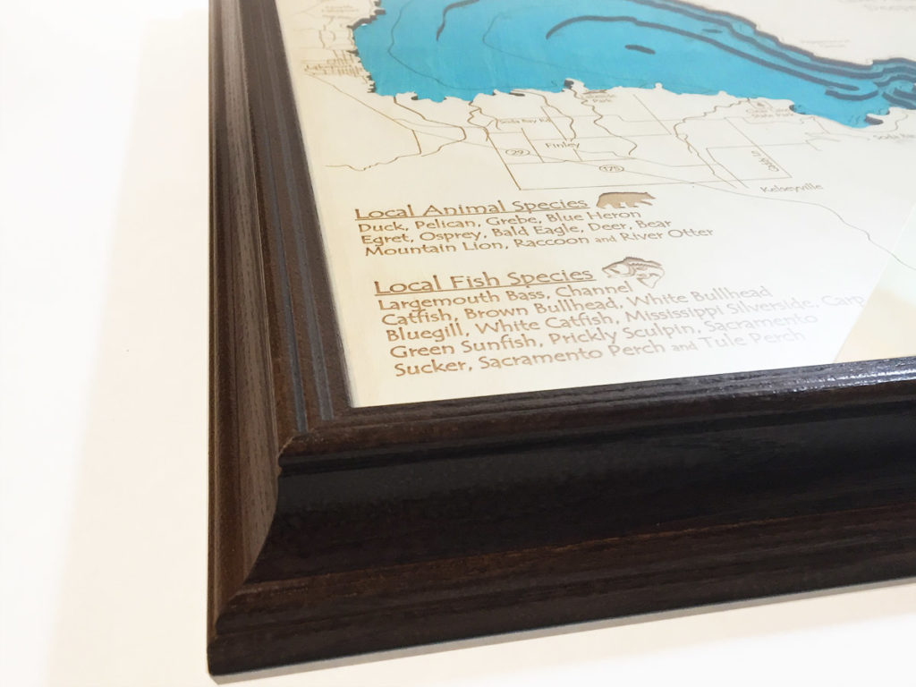 Great Lakes 3D Nautical Wood Map | 3D Framed Map