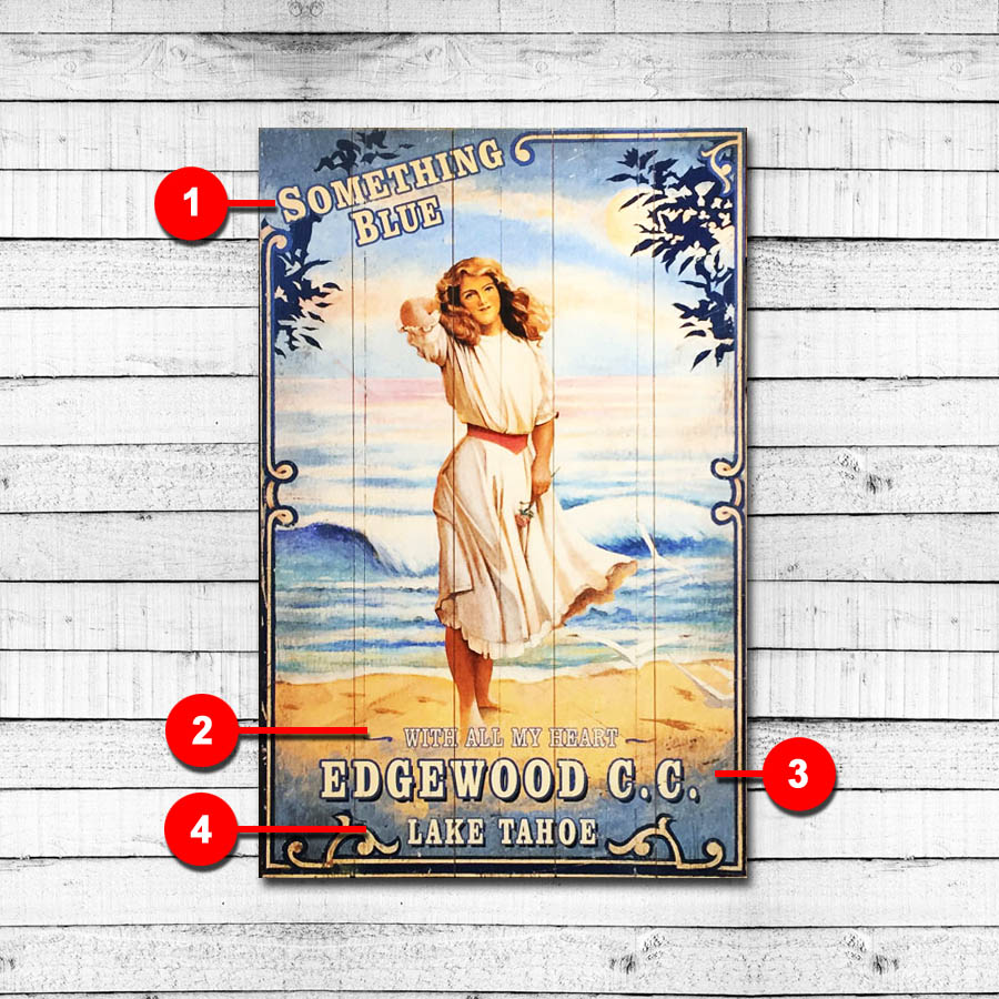 Retro Beach Sign | Custom Vintage Lake Sign | Personalized