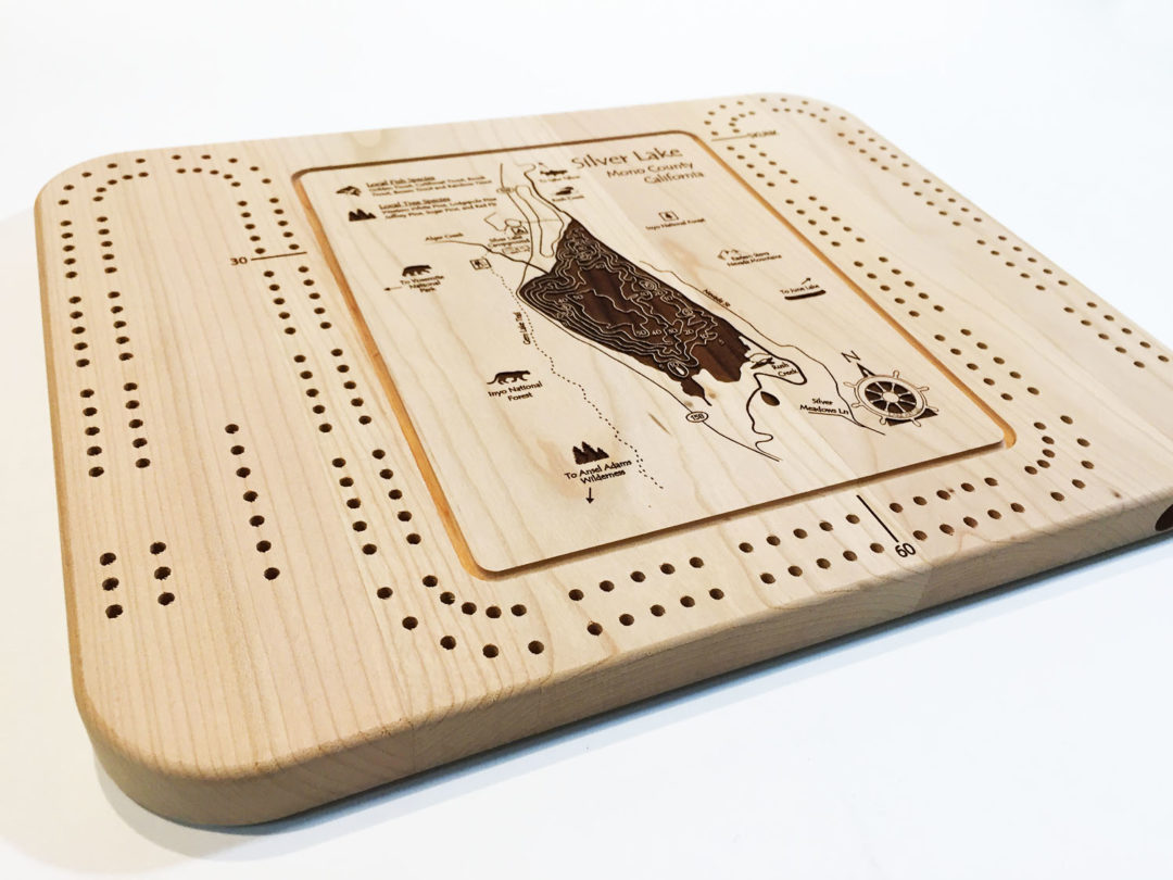 Baja, CA Nautical Wood Cribbage Board