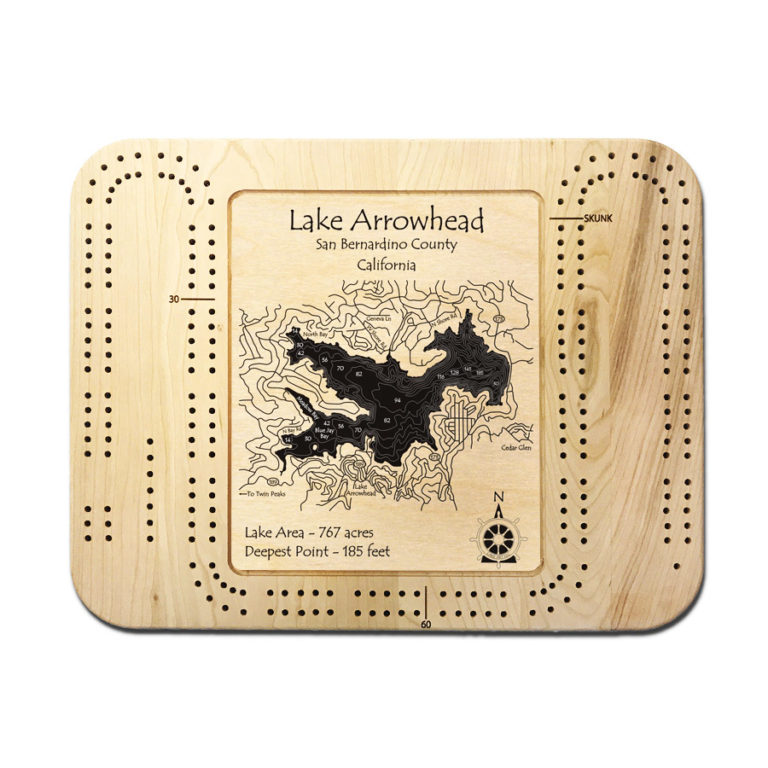 Custom Nautical Cribbage Boards | 10,000 Lakes and Locations