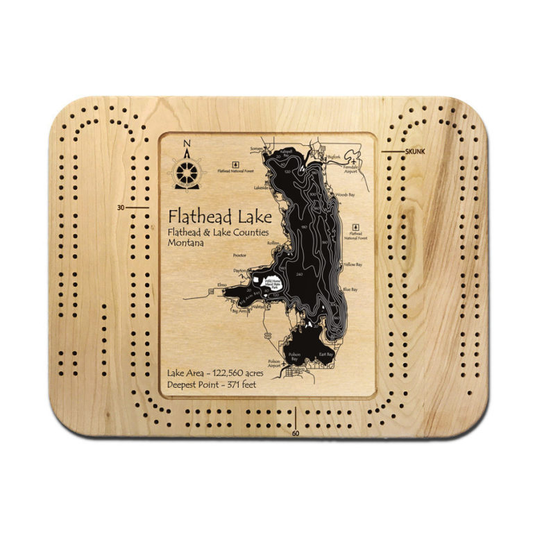 Custom Nautical Cribbage Boards | 6,000 Lakes, Rivers, Coastlines