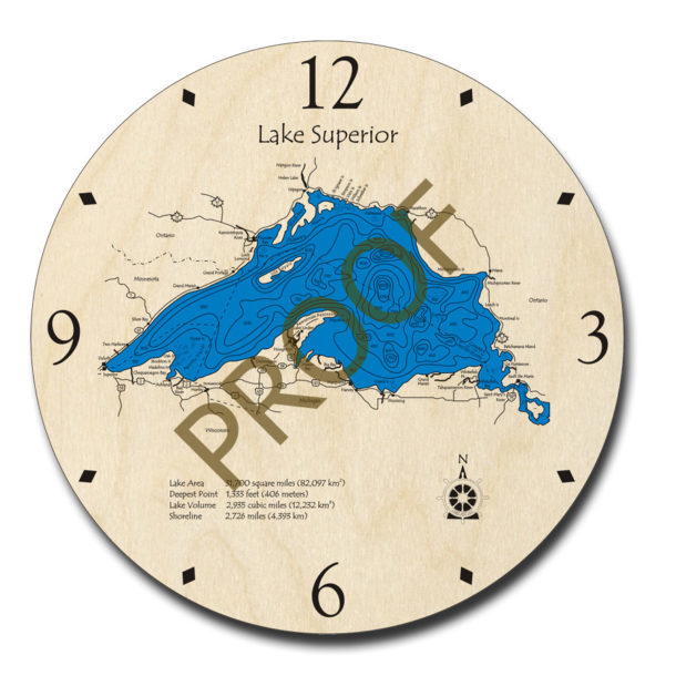 Caldron Falls Reservoir, WI Wood Map | 3D Nautical Wood Charts