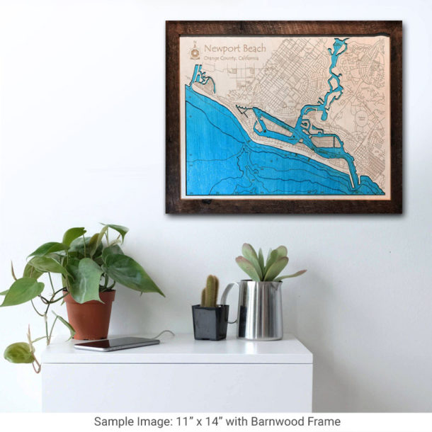 Chippewa Flowage, WI 3D Wood Maps, Laser-etched Nautical Decor