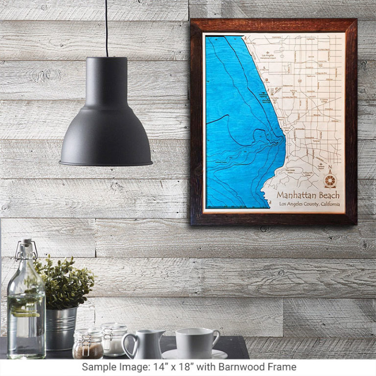 Chippewa Flowage, WI 3D Wood Maps, Laser-etched Nautical Decor