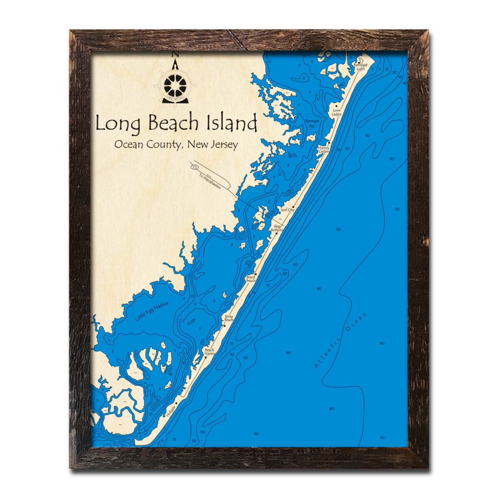Grand Cayman Island 3D Wood Maps