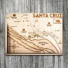Santa Cruz, CA 3D Wood Map