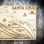 Santa Cruz, CA 3D Wood Map