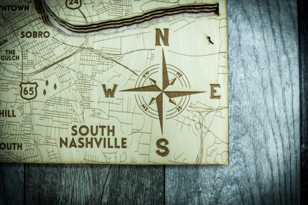 Nashville, TN Wood Map | 3D Wooden Chart