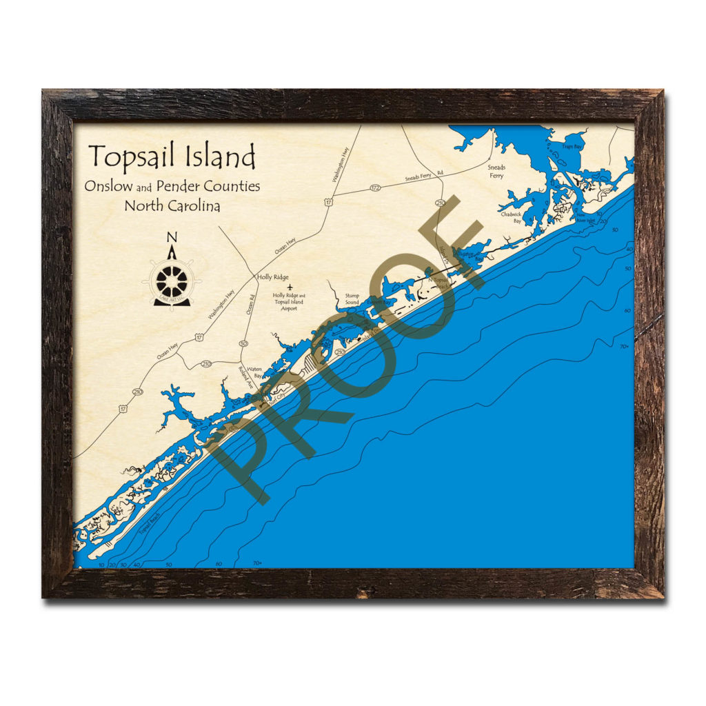 The North Carolina Wood Map Collection | 3D Nautical Wood Charts