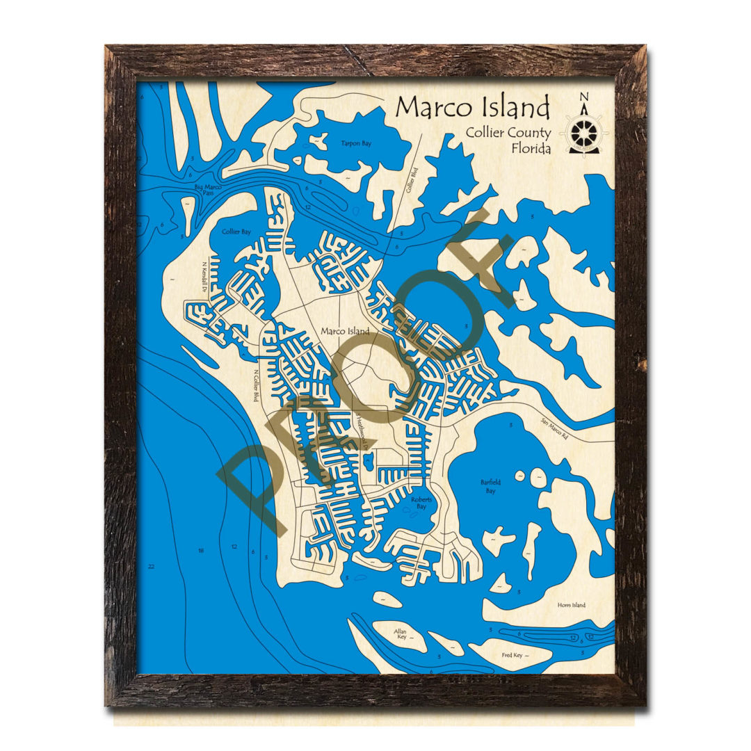 The Florida Wood Map Collection | 3D Nautical Wood Charts