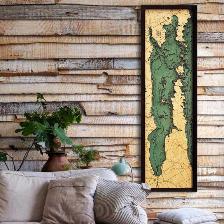 Castle Rock Lake, WI Wood Map | 3D Nautical Wood Charts