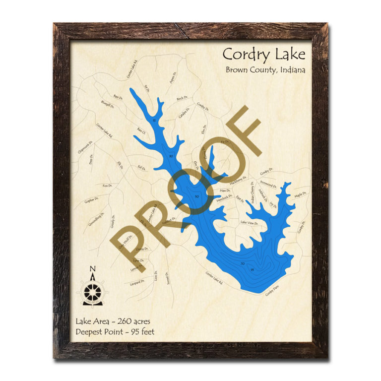 Geist Reservoir, IN Wood Map | 3D Nautical Wood Charts