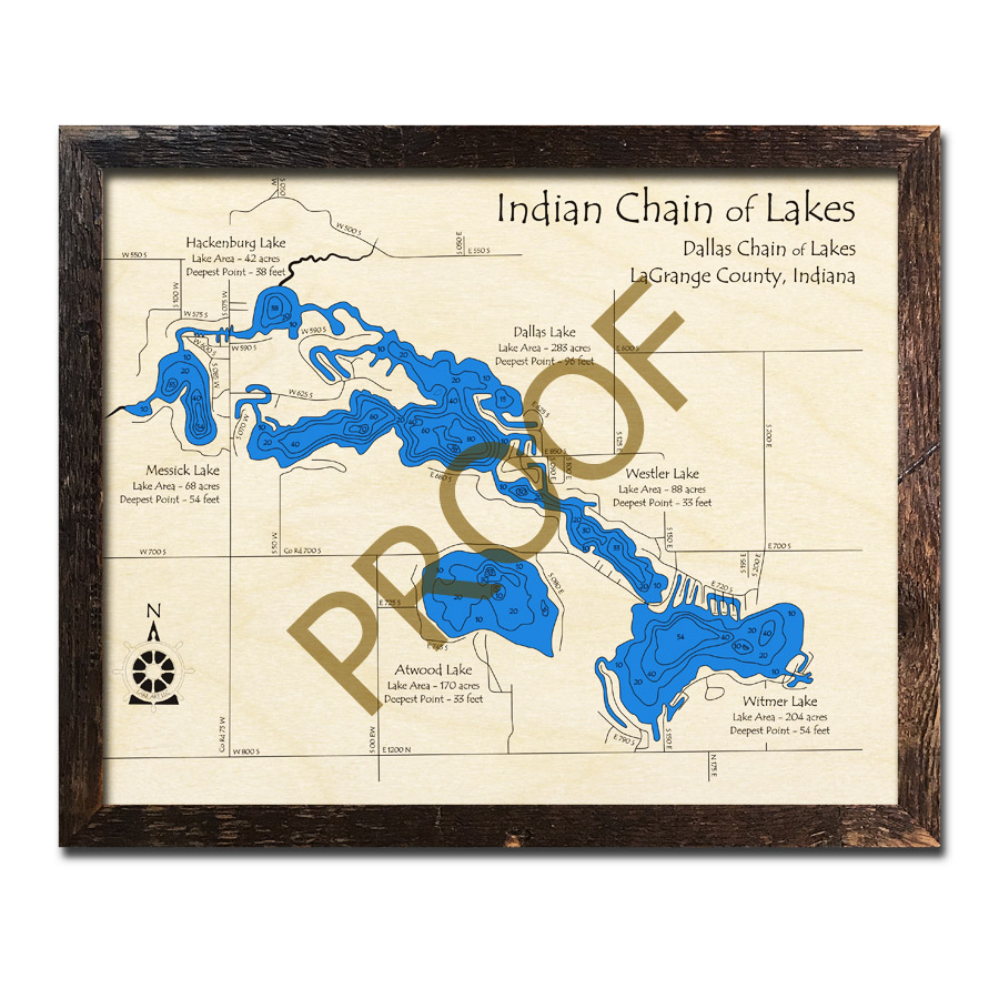 Saranac Chain Waterproof Lake Fishing Map Saranac Chain Fishing Map ...