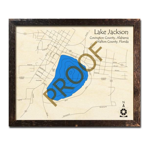 Lake Mitchell, AL Wood Map | 3D Nautical Wood Charts