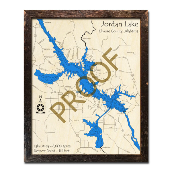 Lake Mitchell, AL Wood Map | 3D Nautical Wood Charts