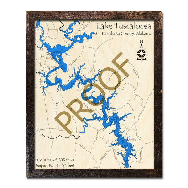 Guntersville Lake, AL Wood Map | 3D Nautical Wood Charts