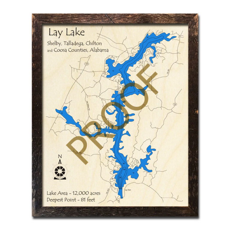 Gantt Lake, AL Wood Map | 3D Nautical Wood Charts