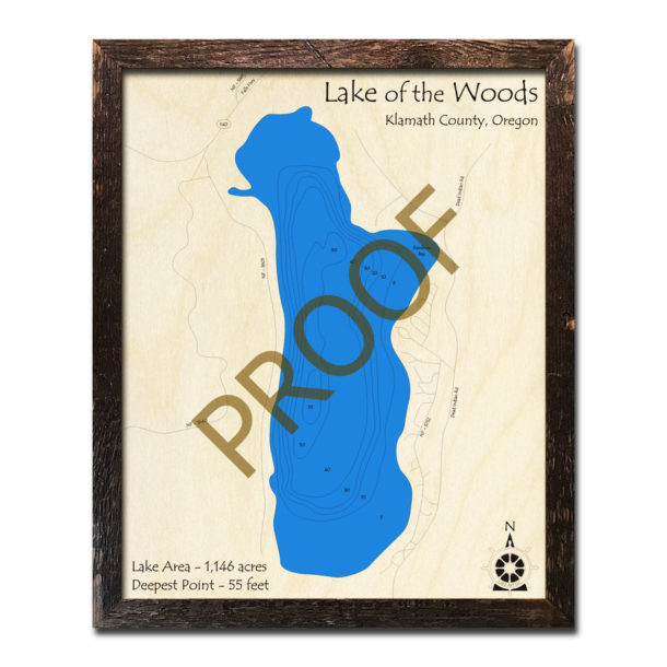 Lake of the Woods, OR Wood Map | 3D Nautical Wood Charts