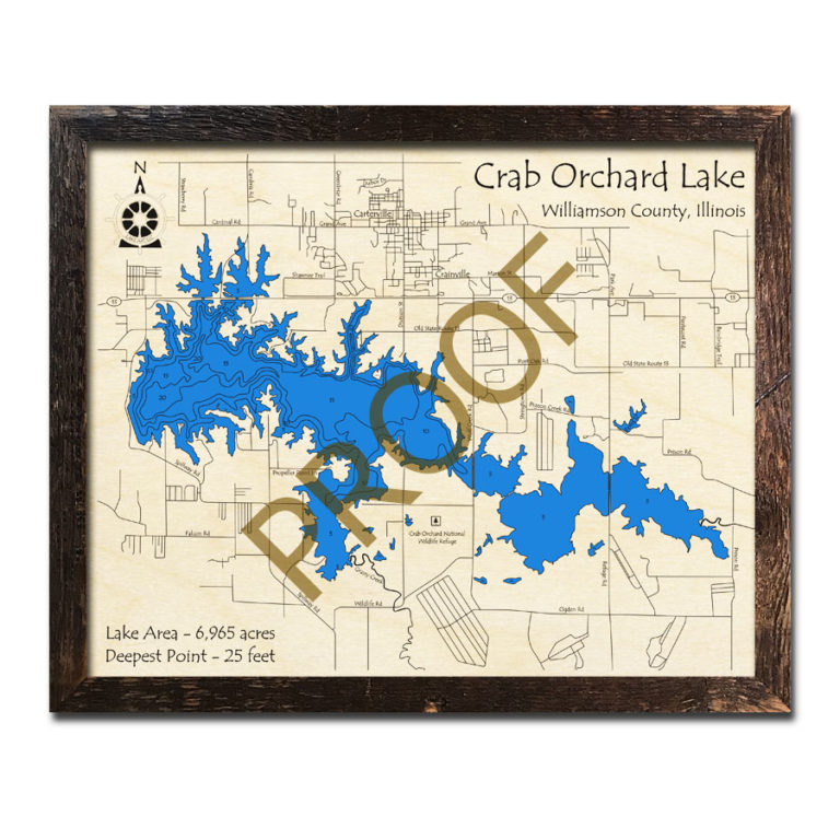 Lake Summerset, IL Wood Map | 3D Nautical Wood Charts