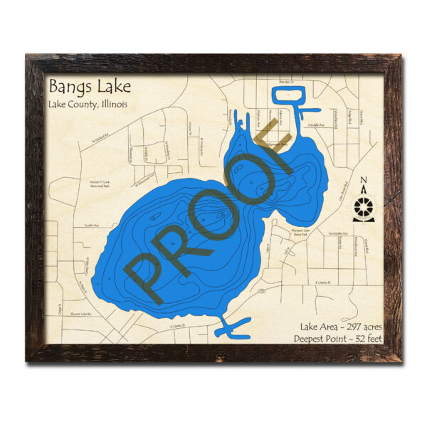 Lake Summerset, IL Wood Map | 3D Nautical Wood Charts