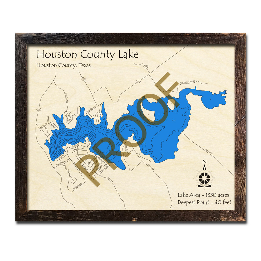 Houston Lake Contour Maps