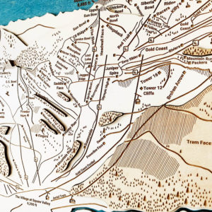 Squaw Valley Palisades Tahoe 3D Ski Trail Map Art | Wooden Ski Map ...