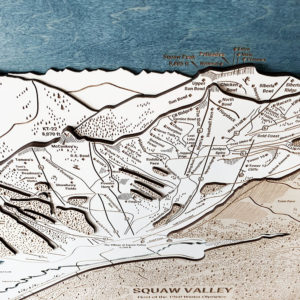 Squaw Valley Palisades Tahoe 3D Ski Trail Map Art | Wooden Ski Map ...