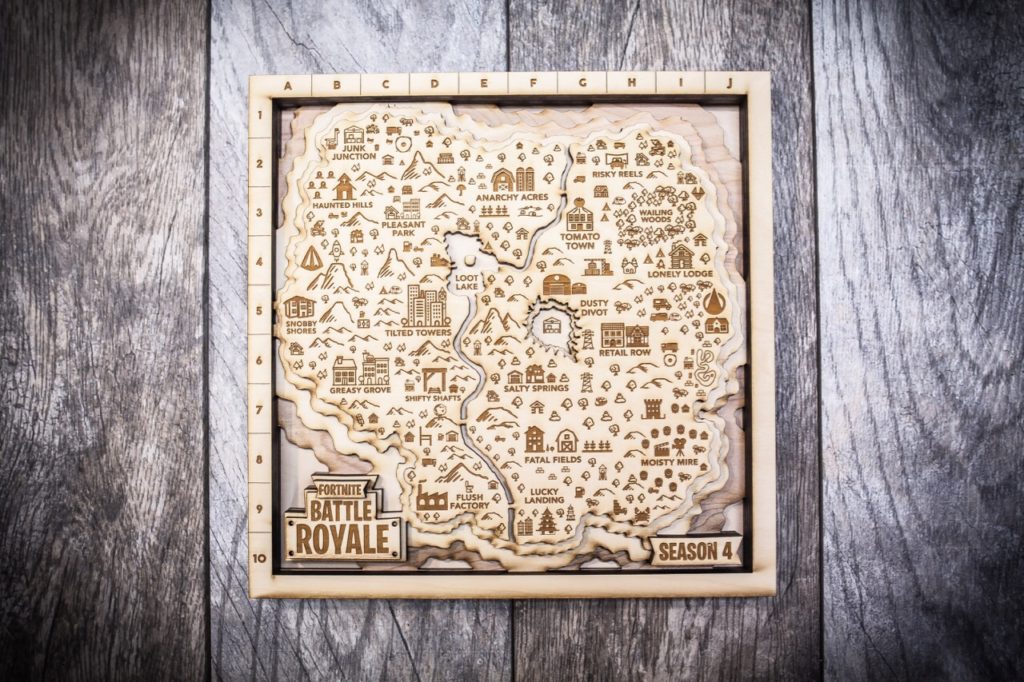 FORTNITE SEASON 4 Wooden Map | FORTNITE 3D Battle Royale Map