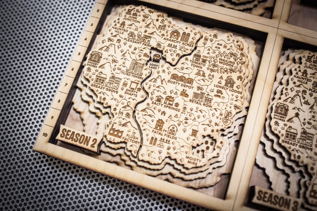 FORTNITE Classics Wooden Map | FORTNITE Wall Art