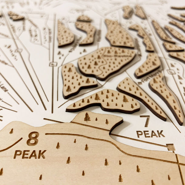 Breckenridge 3D Ski Trail Map Art | Wooden Ski Map - Skiing Decor