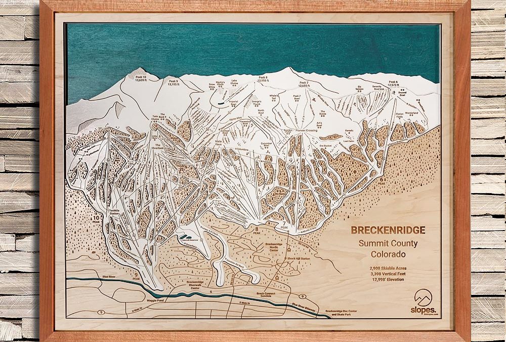 Breckenridge 3D Ski Trail Map - On Tahoe Time