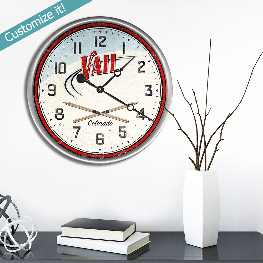 Vail Colorado Skier Girl Wood Sign | Vail CO Poster Art Printed on Wood