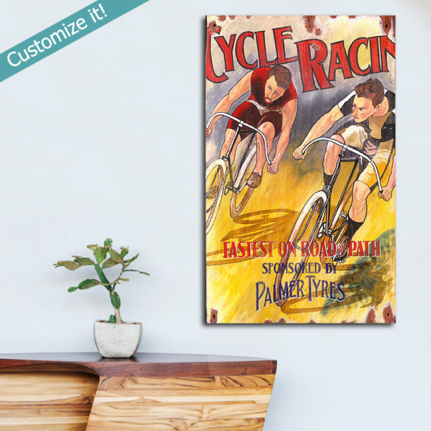 Personalized Cycling Wooden Sign | Rustic Cabin Decor | Vintage Cycling ...