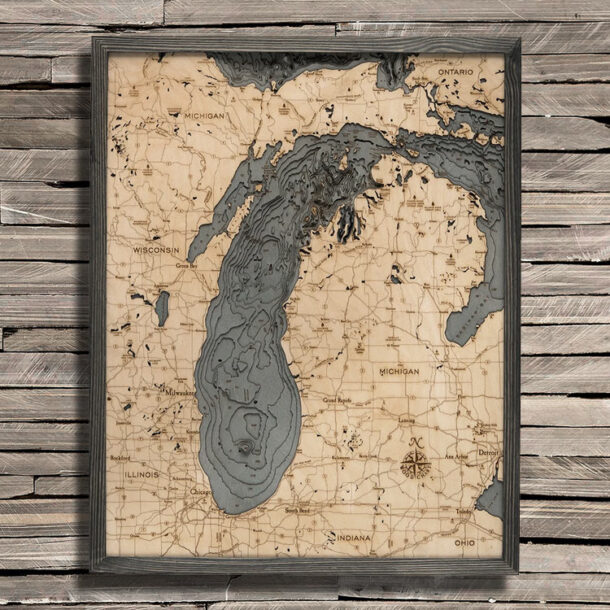 Lake Summerset, IL Wood Map | 3D Nautical Wood Charts