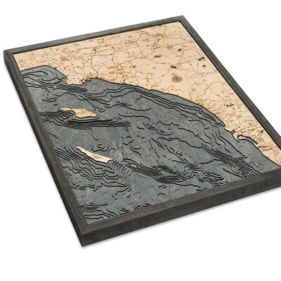Los Angeles to San Diego, California Coast 3D Wood Map, 24.5" x 31"