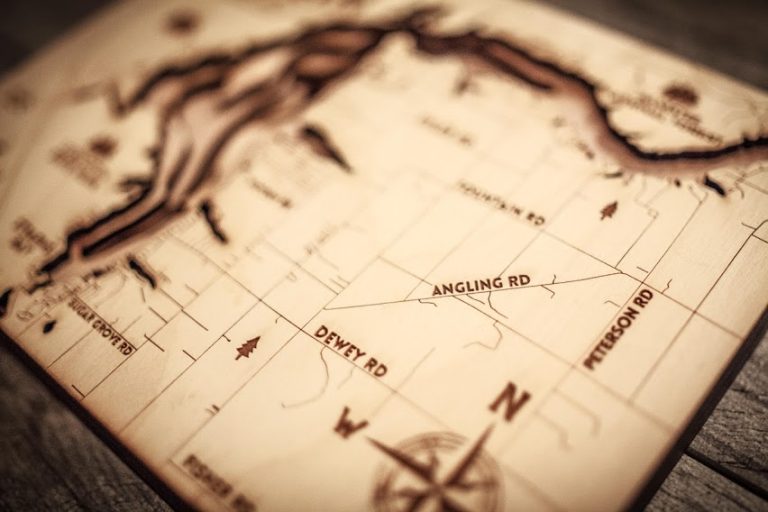 Lake Hamlin, MI Wood Map | 3D Nautical Wood Chart