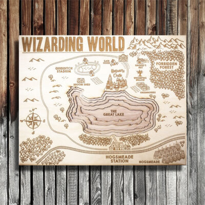 Harry Potter Wooden Map| 3D Multi-layer Fan Art