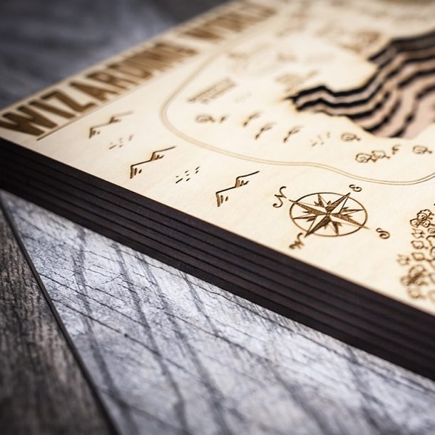 Harry Potter Wooden Map Wizarding World | 3D Multi-layer Fan Art