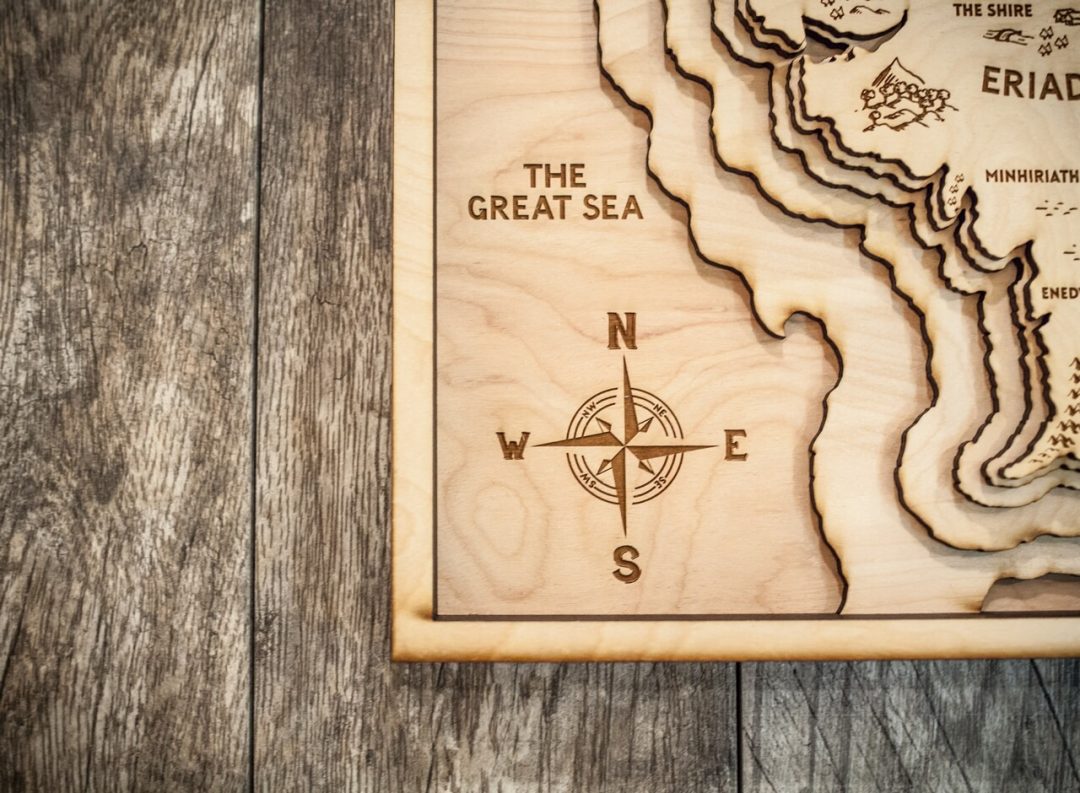 Middle Earth - Lord of the Rings Wood Map | 3D Multi-layer Fan Art