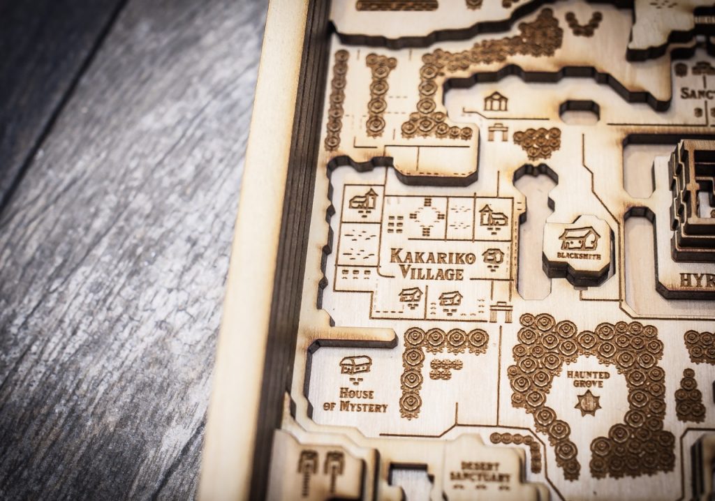 ZELDA HYRULE Wooden Map | HYRULE 3D Multi-layer Fan Art