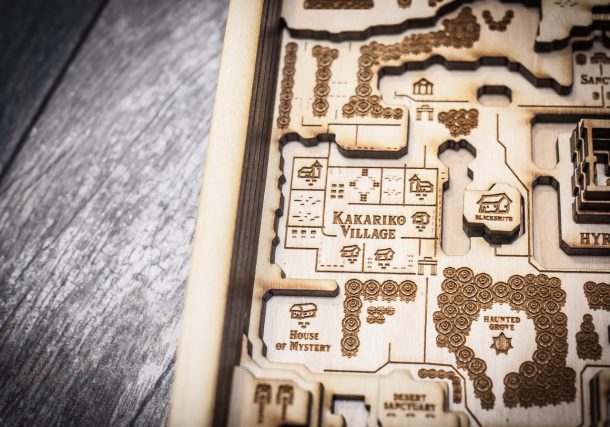 ZELDA HYRULE Wooden Map | HYRULE 3D Multi-layer Fan Art